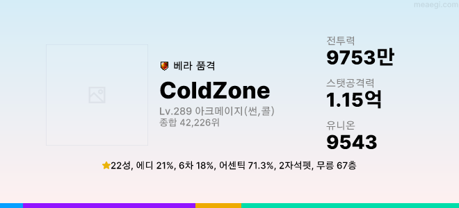 ColdZone - 메애기 검색 | 메이플 캐릭터 정보를 한눈에